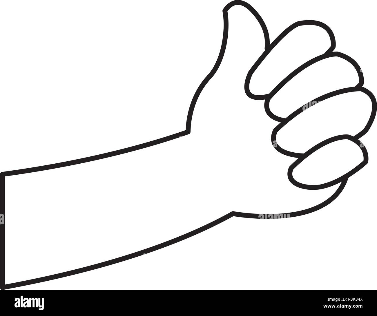 human hand icon over white background, vector illustration Stock Vector ...