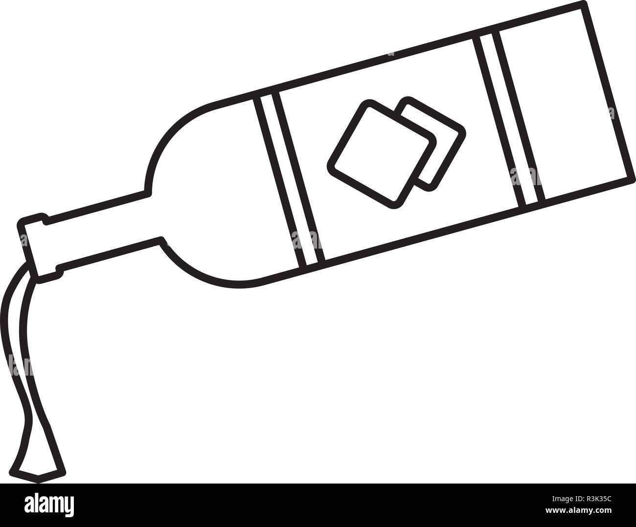 Pouring Wine Bottle Cartoon