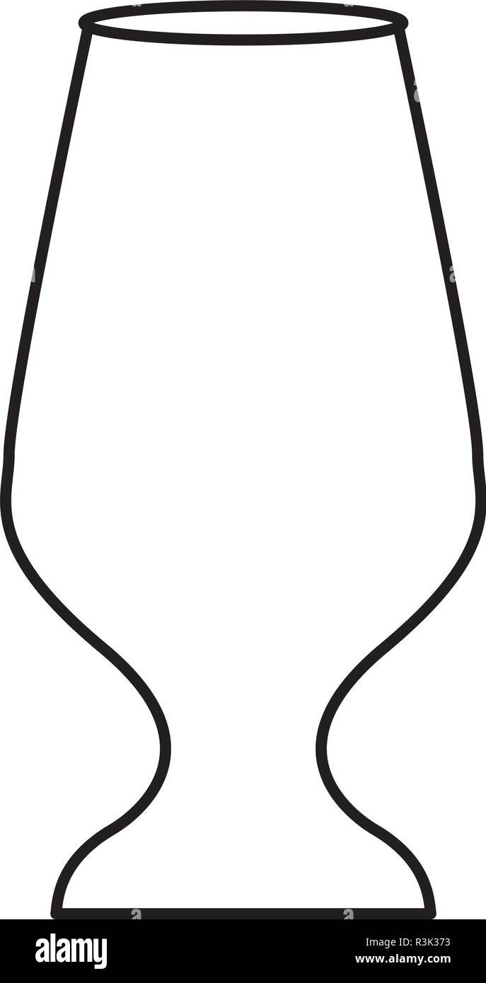 Empty beer glass icon over white background, vector illustration Stock ...
