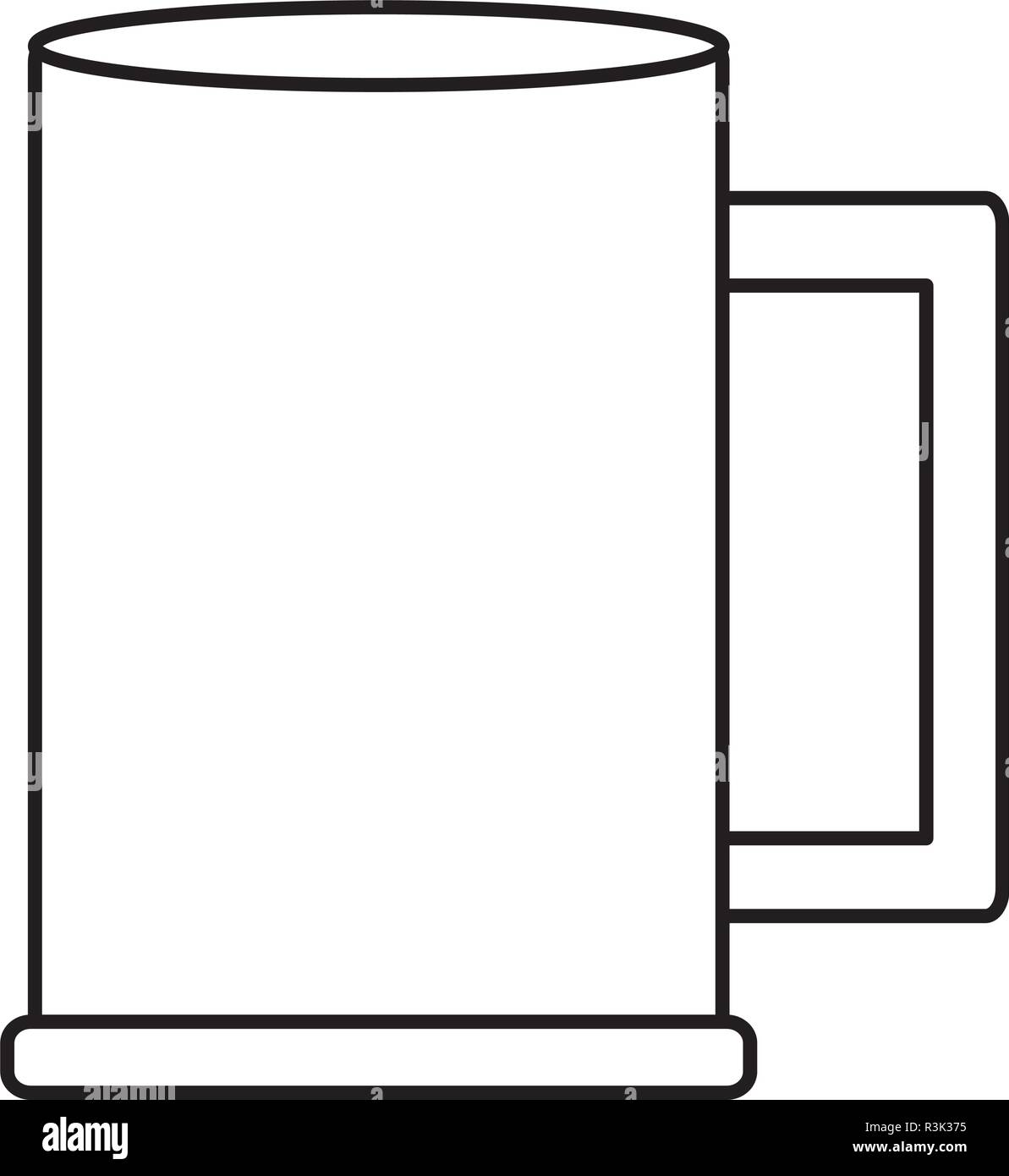 empty beer mug glass icon over white background, vector illustration ...