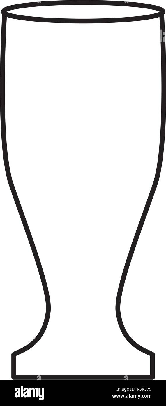 Empty beer glass icon over white background, vector illustration Stock ...