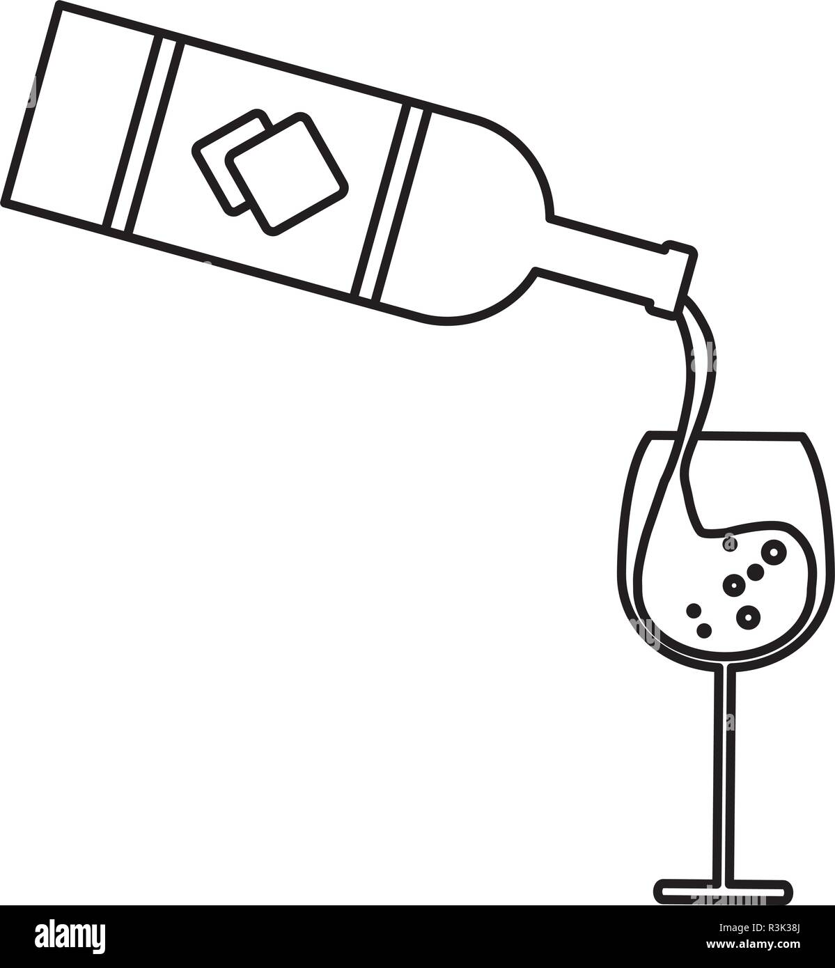 Wine Bottle Pouring Clipart
