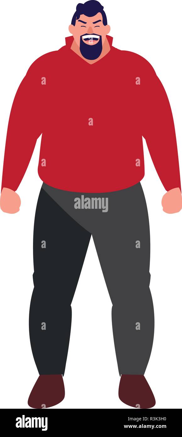 cartoon man wearing casual clothes over white background, vector ...