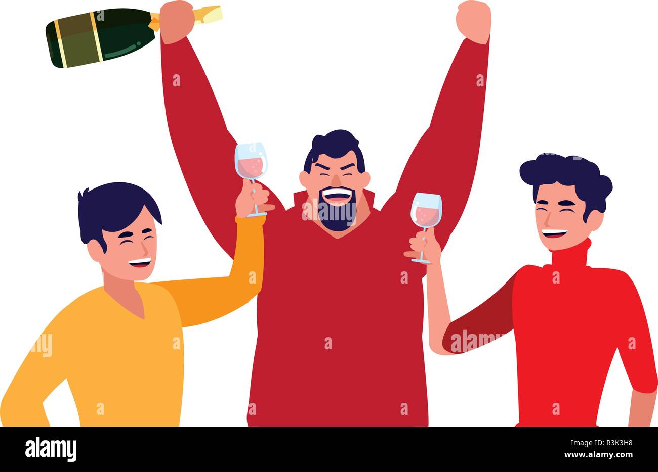 cartoon happy men over white background, vector illustration Stock ... cartoon happy men over white background, vector illustration Stock ...