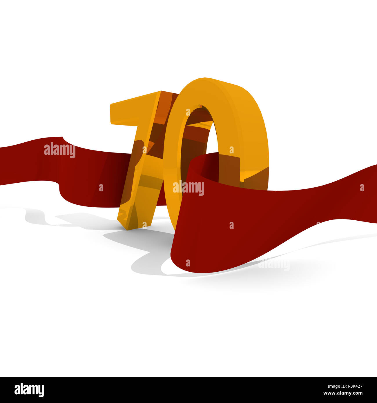3d number 70 gold hi-res stock photography and images - Alamy