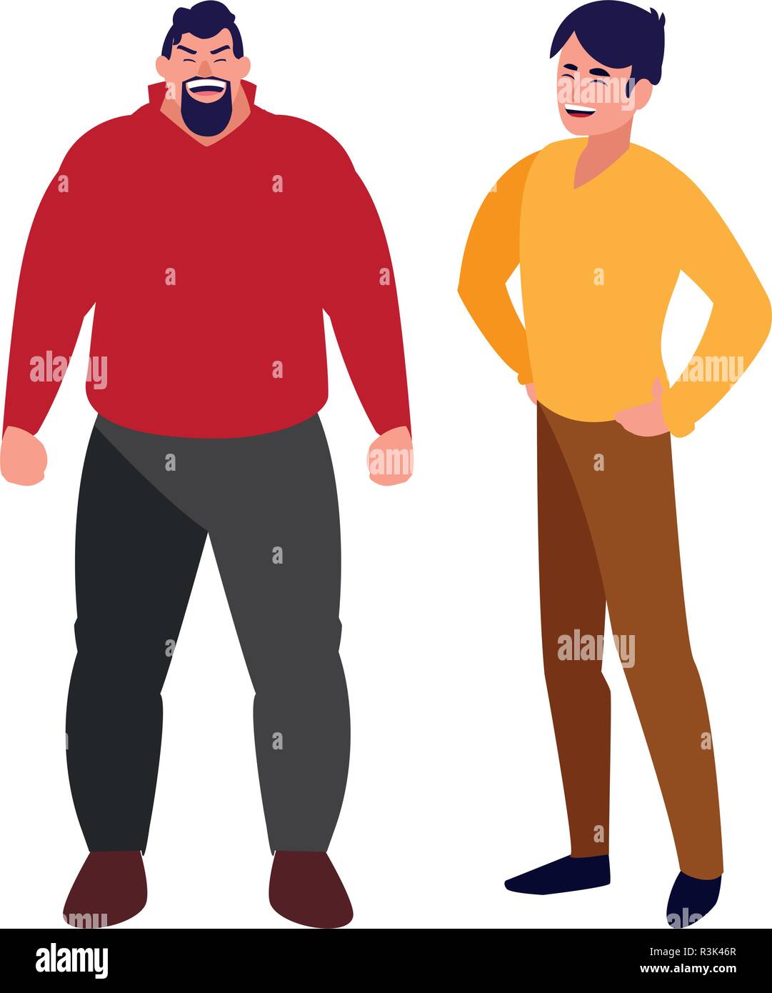 cartoon men having a conversation over white background, vector ...