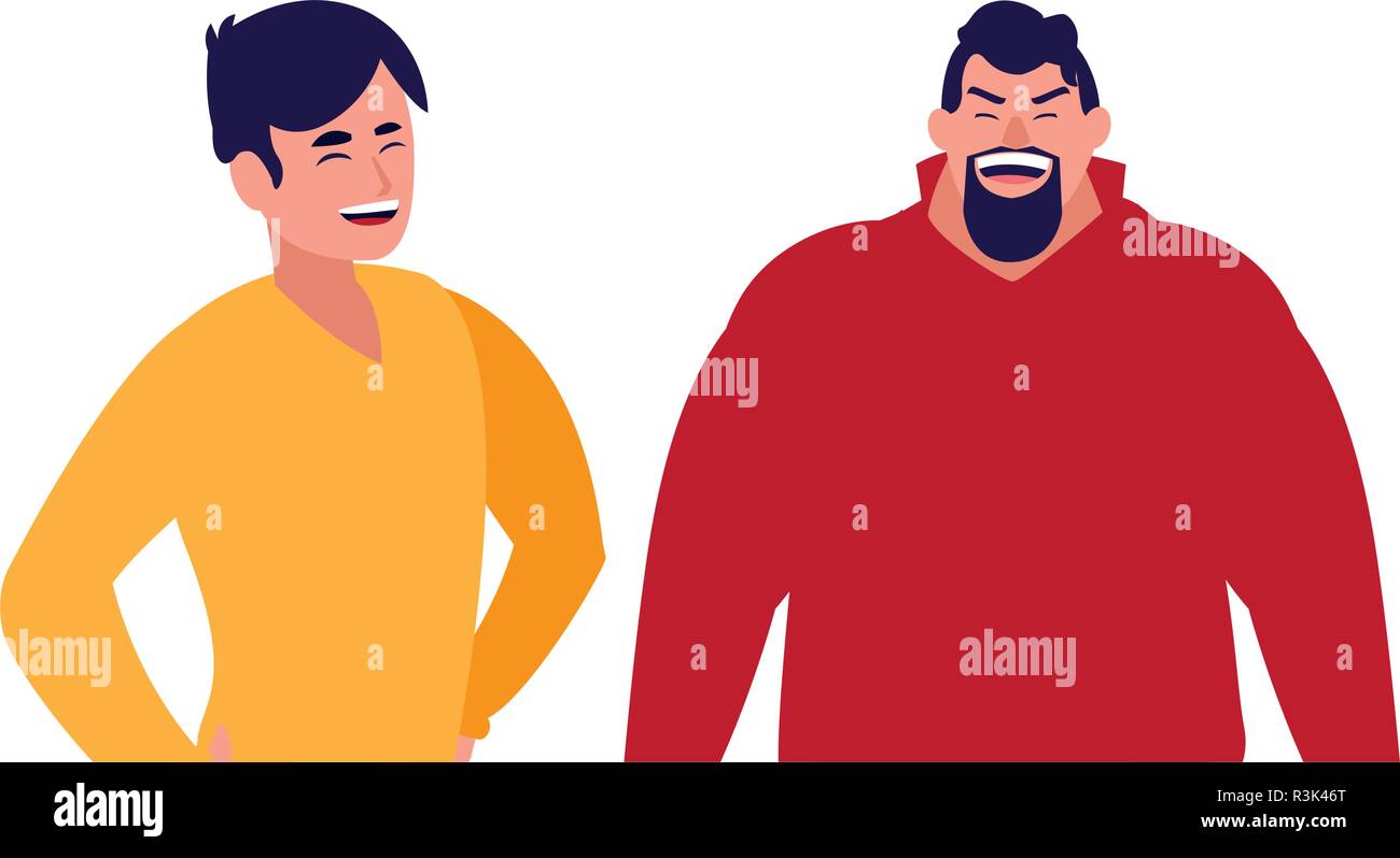 cartoon happy men over white background, vector illustration Stock ...