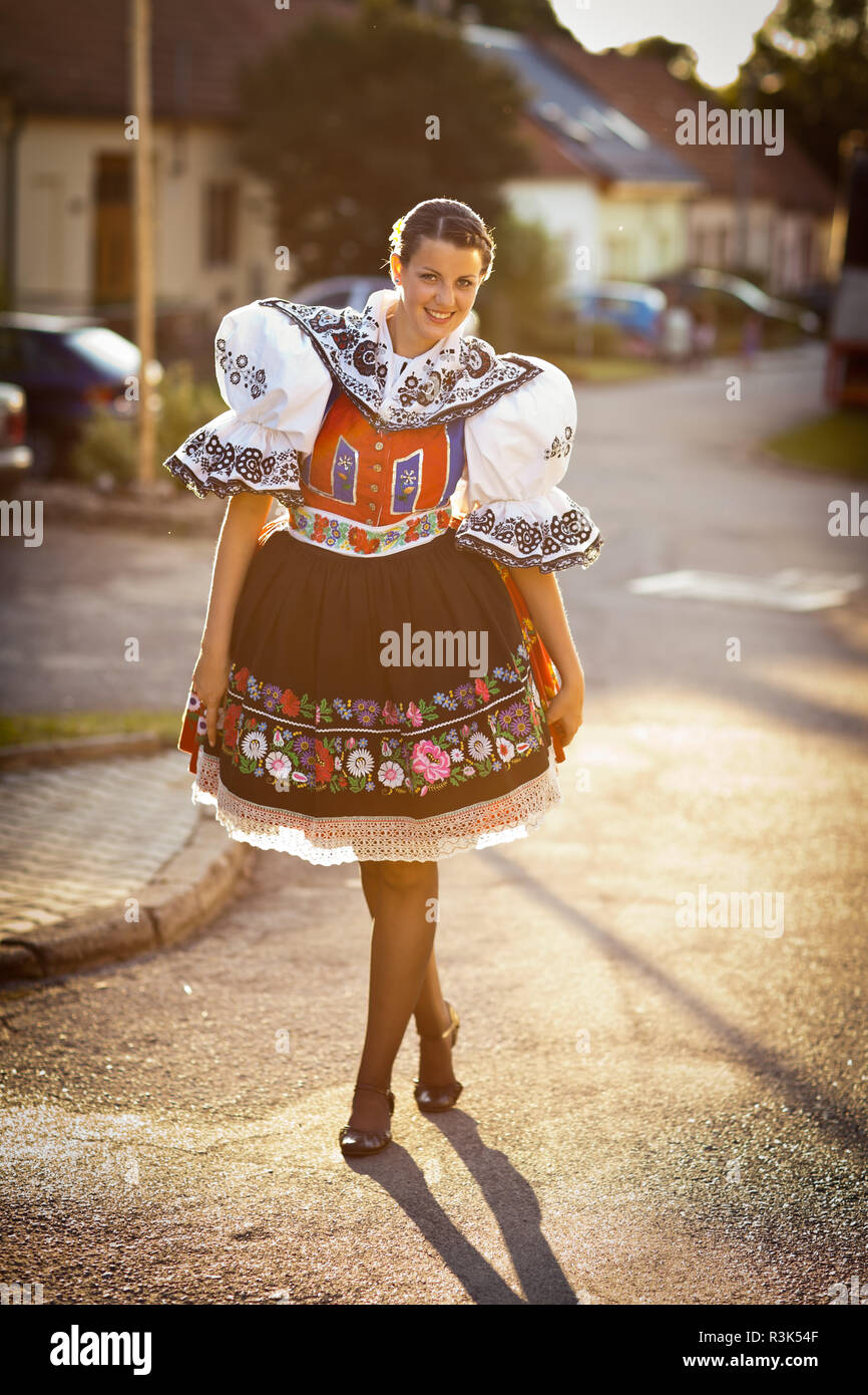 Czech folk costume embroidery hi-res stock photography and images - Alamy