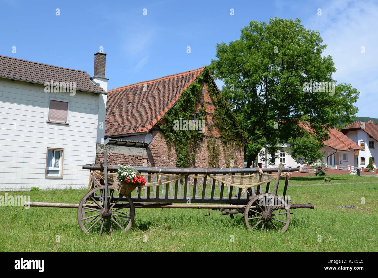 old wooden carts Stock Photo - Alamy