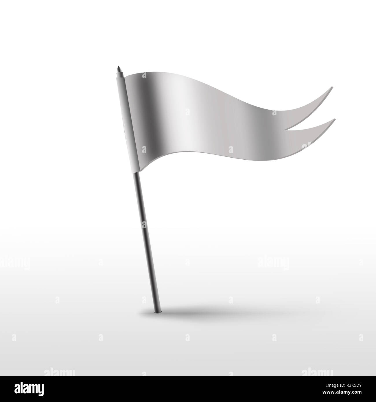 Flag white isolated on a white Stock Photo - Alamy