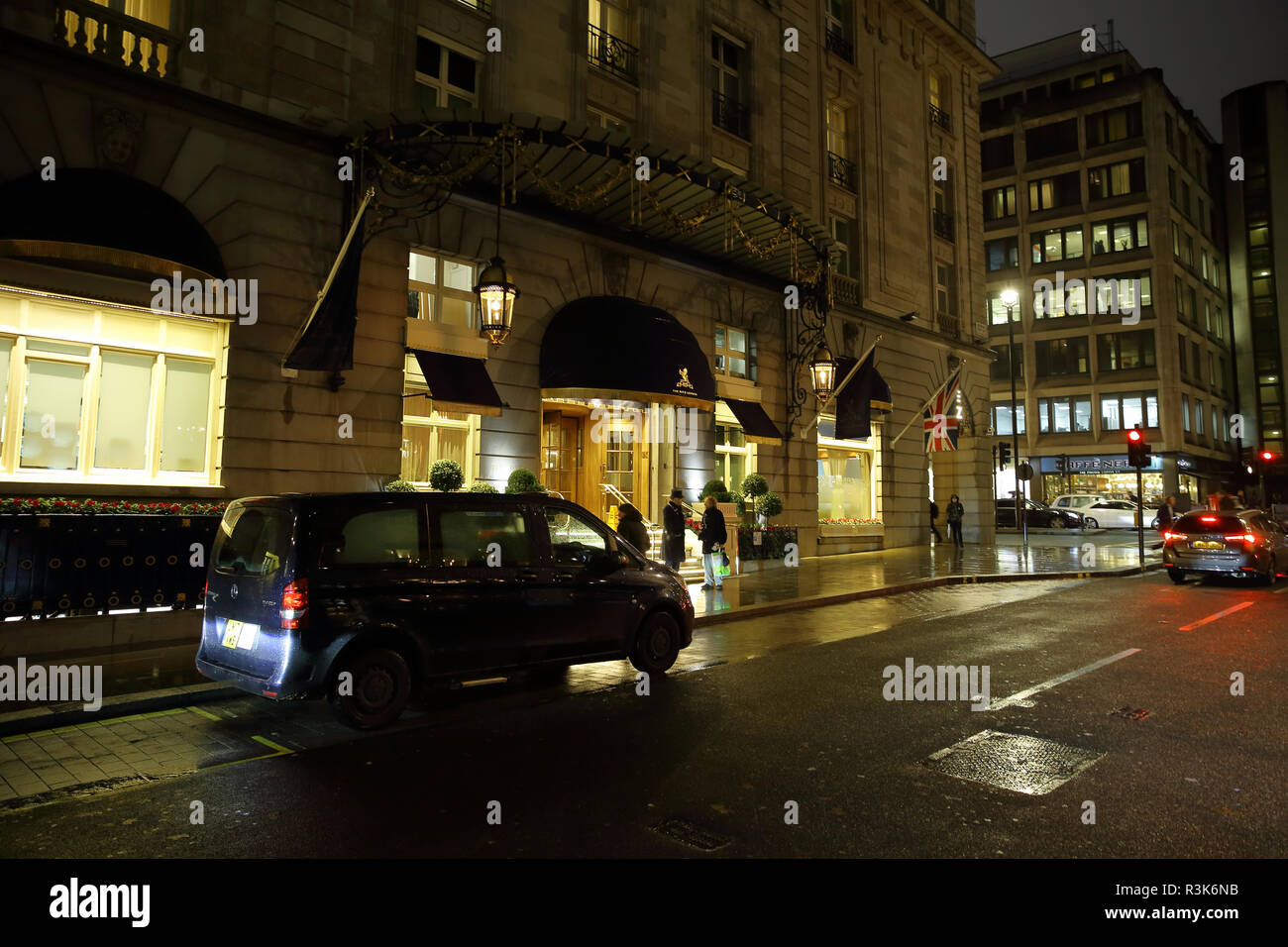 Arlington Street London Looking North at night Stock Photo - Alamy