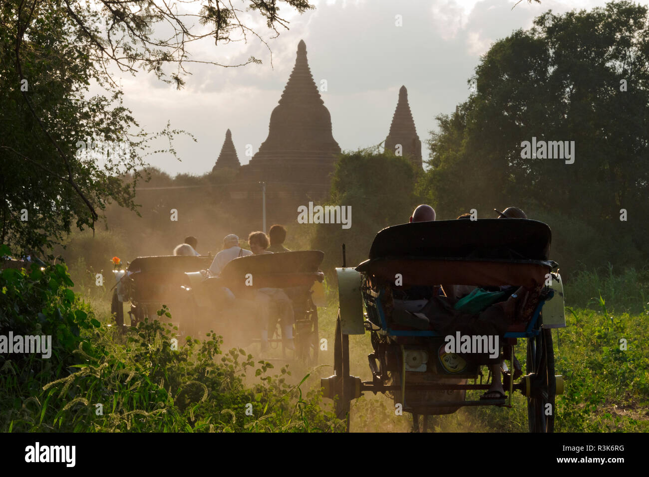 Bagan horse cart bagan temples hi-res stock photography and images - Alamy