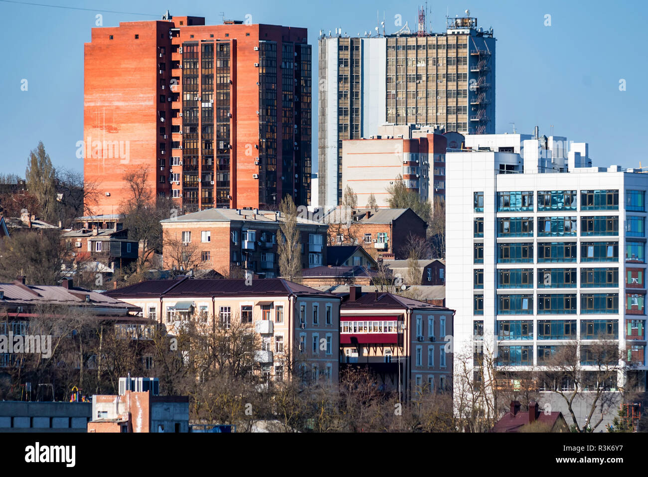 View of modern buildings in big Russian city Stock Photo - Alamy