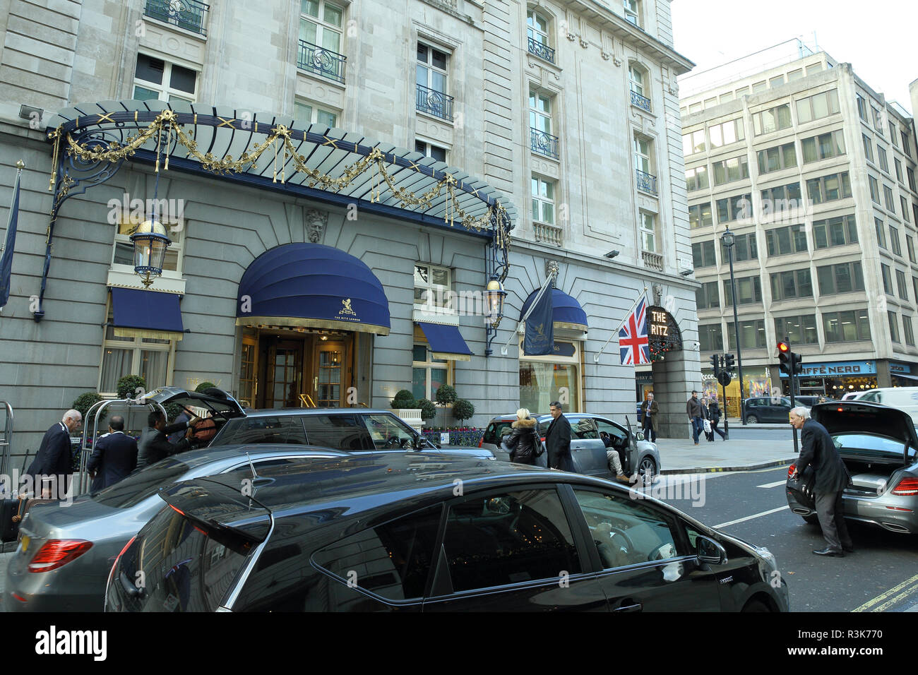 Arlington Street London looking North towards the Ritz hotel Stock ...