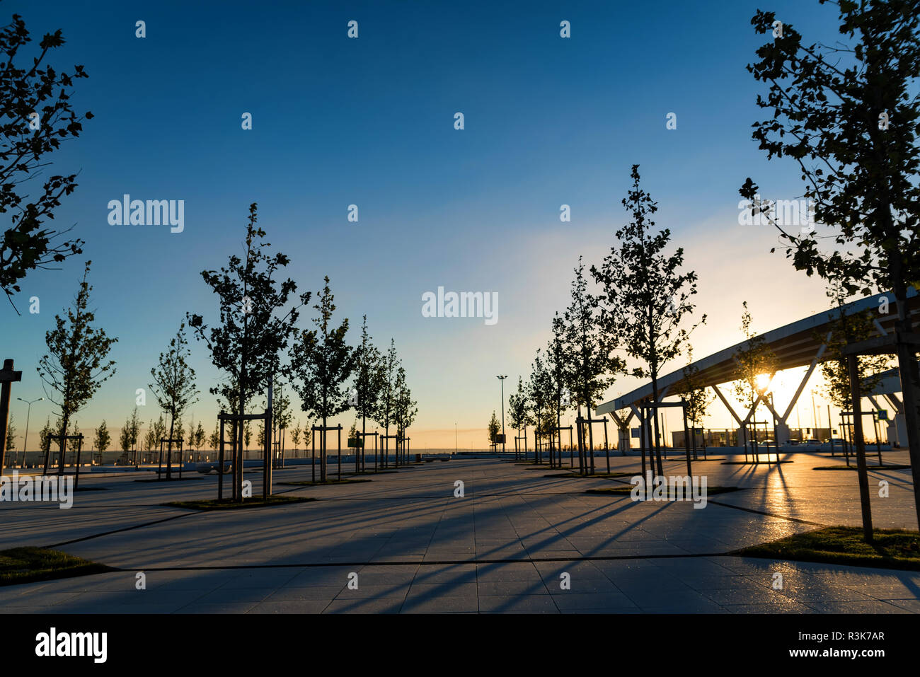 Exterior view of Platov international airport in Rostov-on-Don, Russia ...