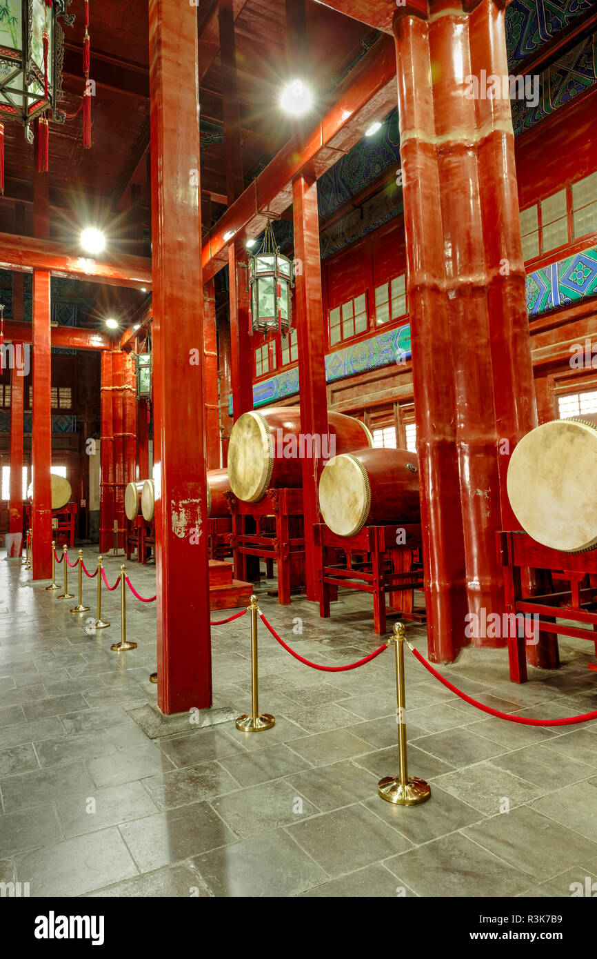 Interior view of Drum Tower, Beijing, China Stock Photo - Alamy