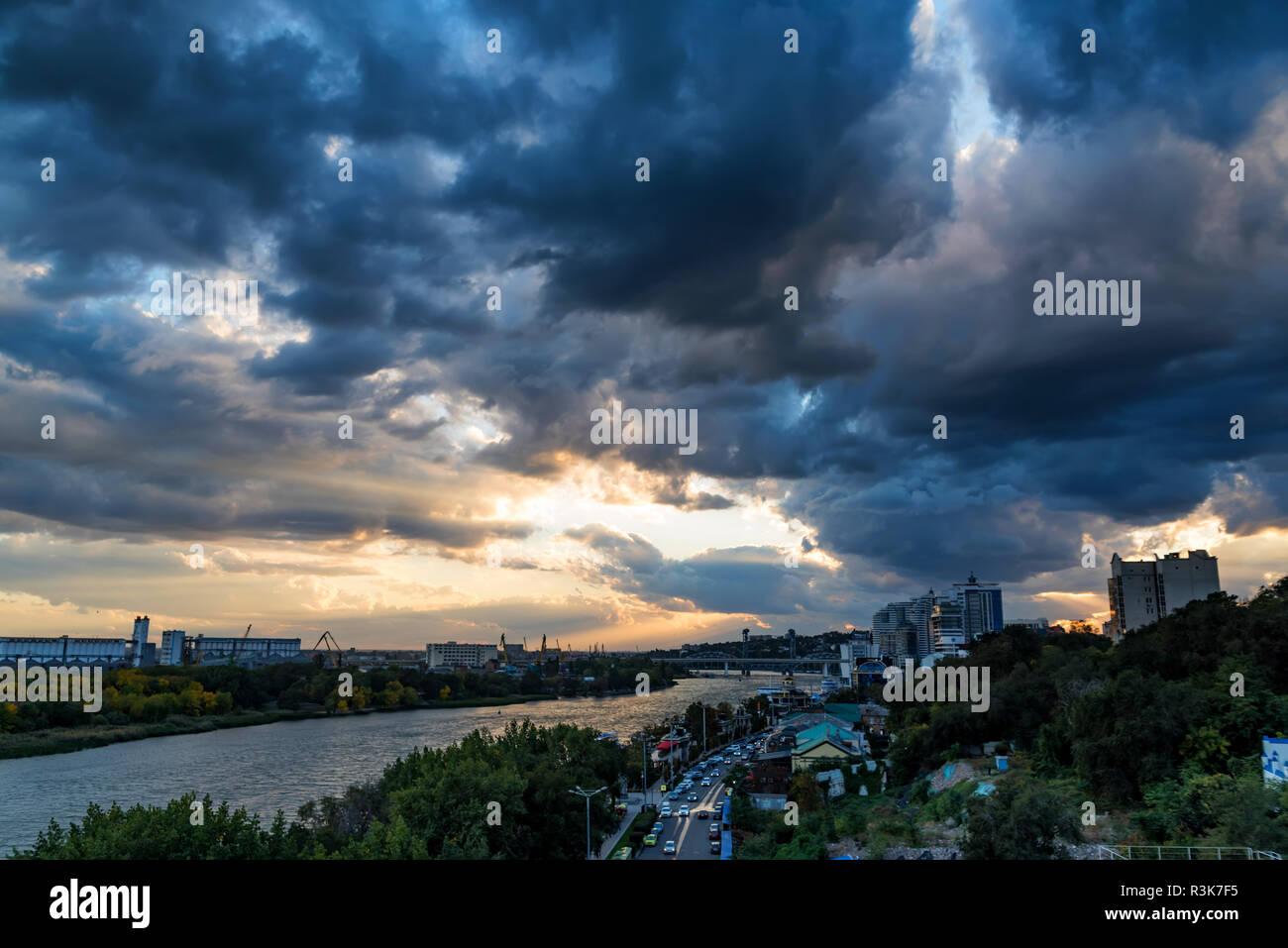 Rostov on don bridge on river don hi-res stock photography and images ...