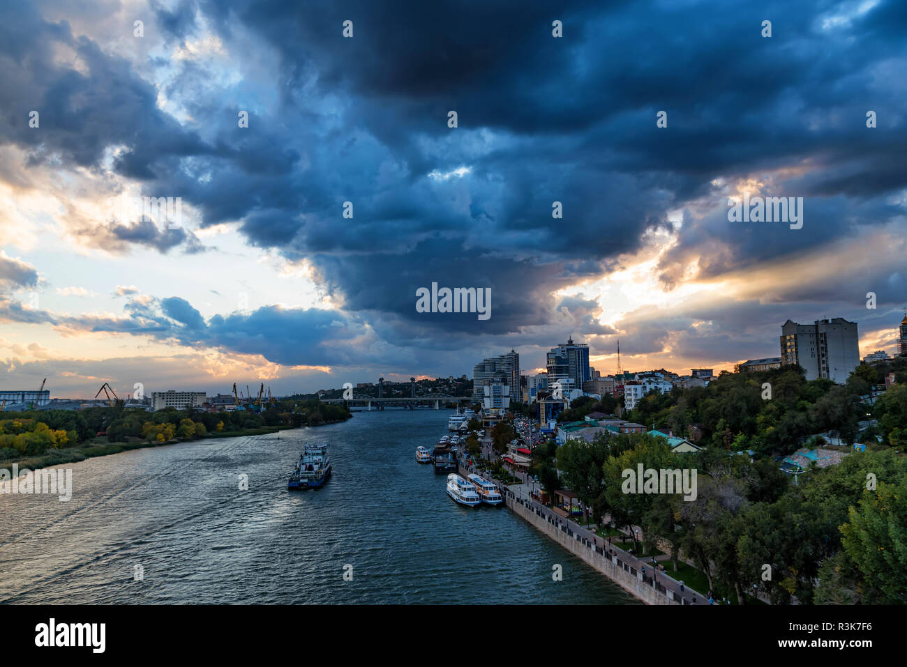 Rostov on don bridge on river don hi-res stock photography and images ...