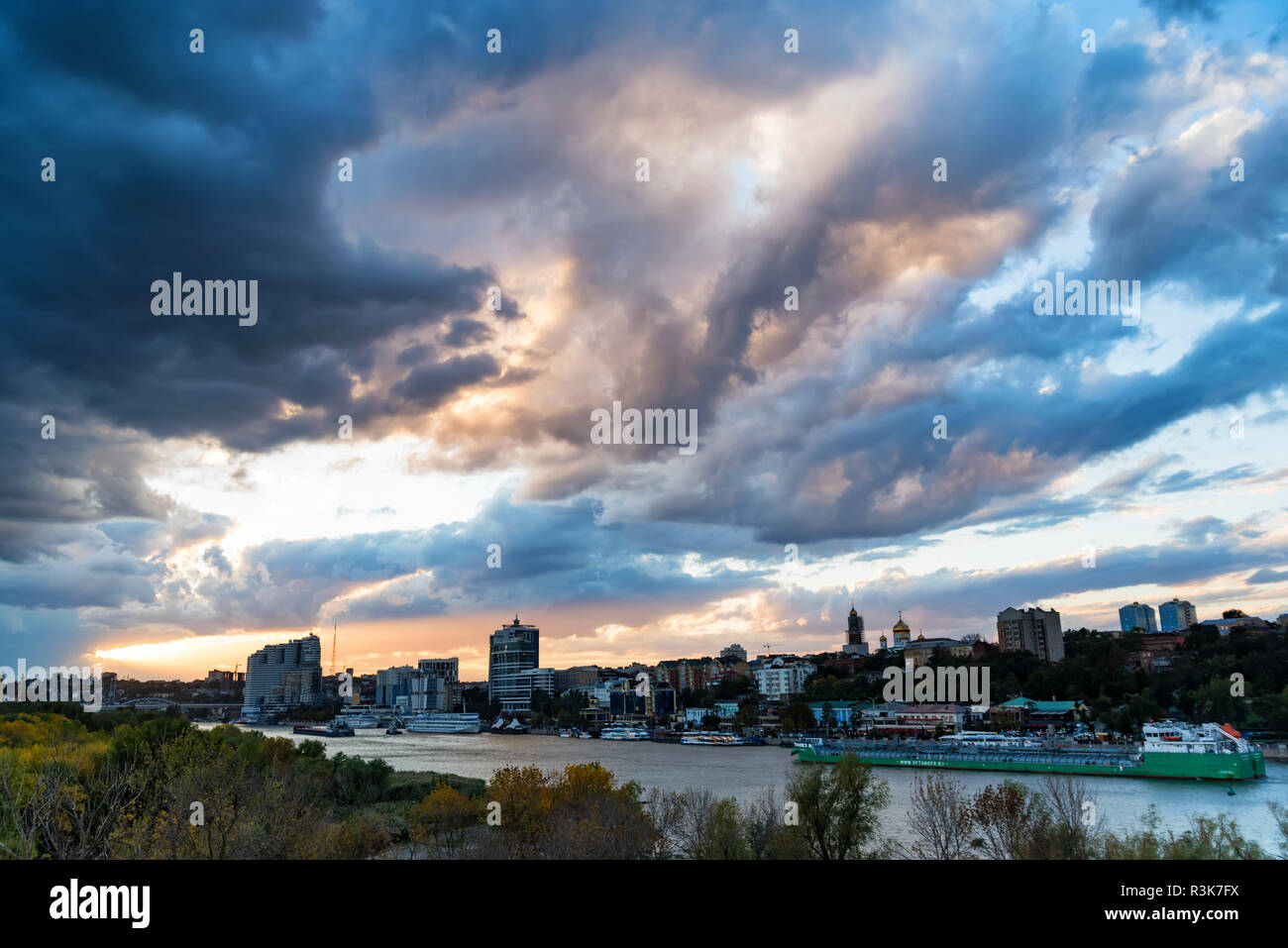 Rostov on don bridge on river don hi-res stock photography and images ...