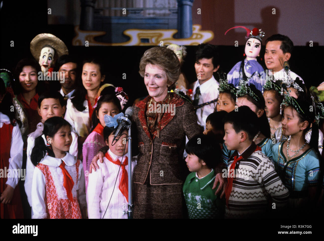 April 1984: First Lady Nancy Reagan at an event in the Forbidden City ...