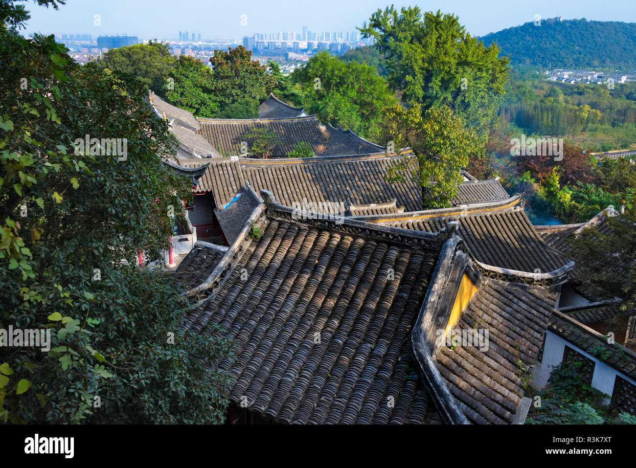 Guangjiao Temple in Langshan Mountain, Nantong, Jiangsu Province, China ...
