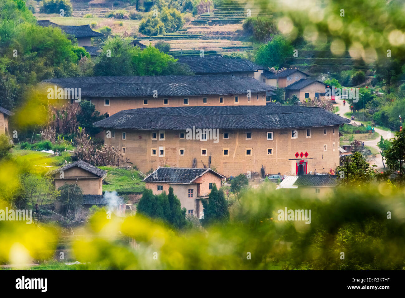Hekeng Tulou Cluster in the mountain, UNESCO World Heritage Site ...