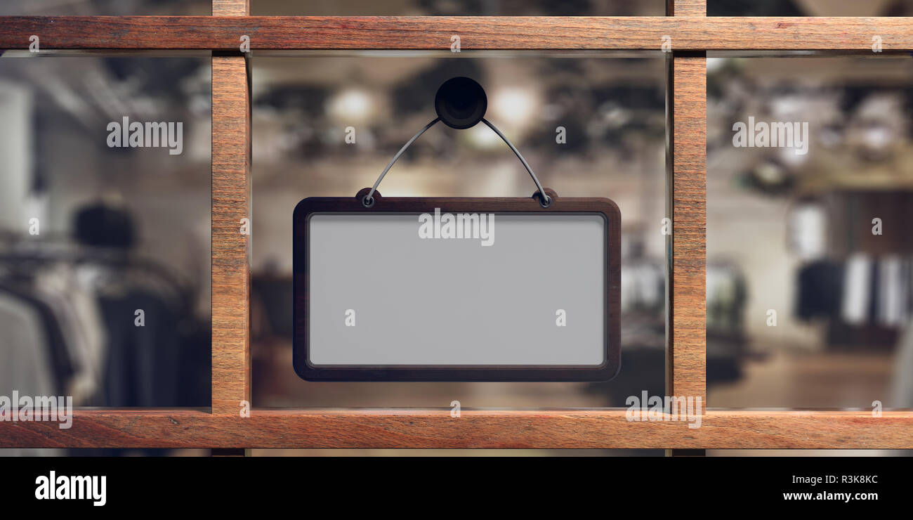 Blank sign hanging hi-res stock photography and images - Alamy