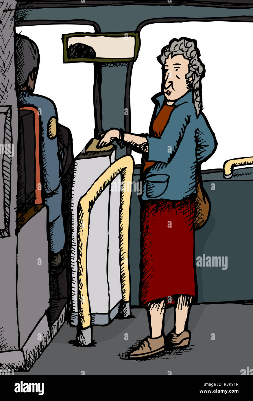 Illustration vector elderly coach trip hi-res stock photography and ...