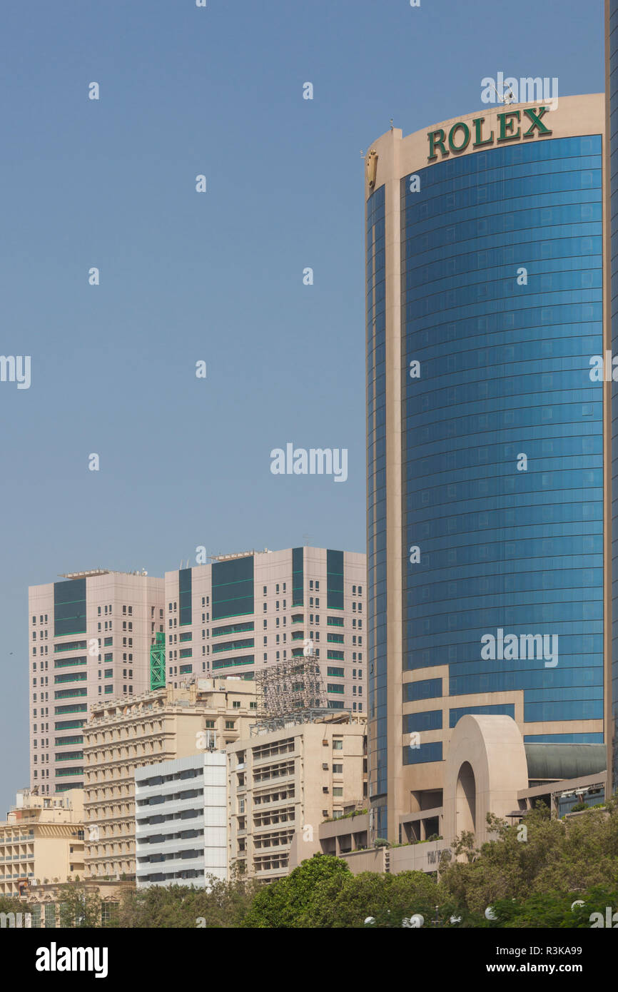UAE, Dubai, Deira. waterfront buildings by Dubai Creek Stock Photo - Alamy