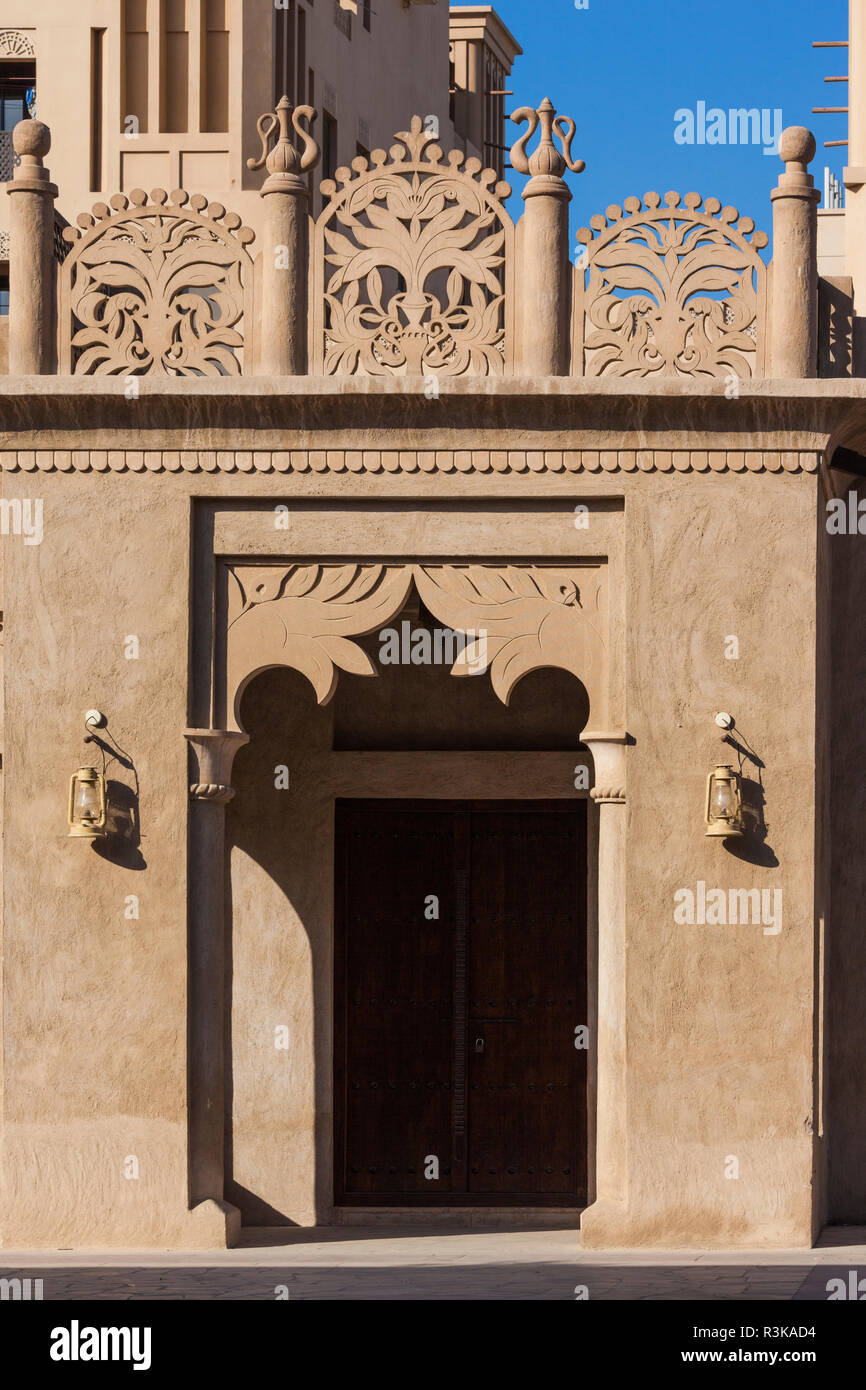 UAE, Dubai, Bur Dubai, Al Fahidi Historic District, traditional Emirati ...