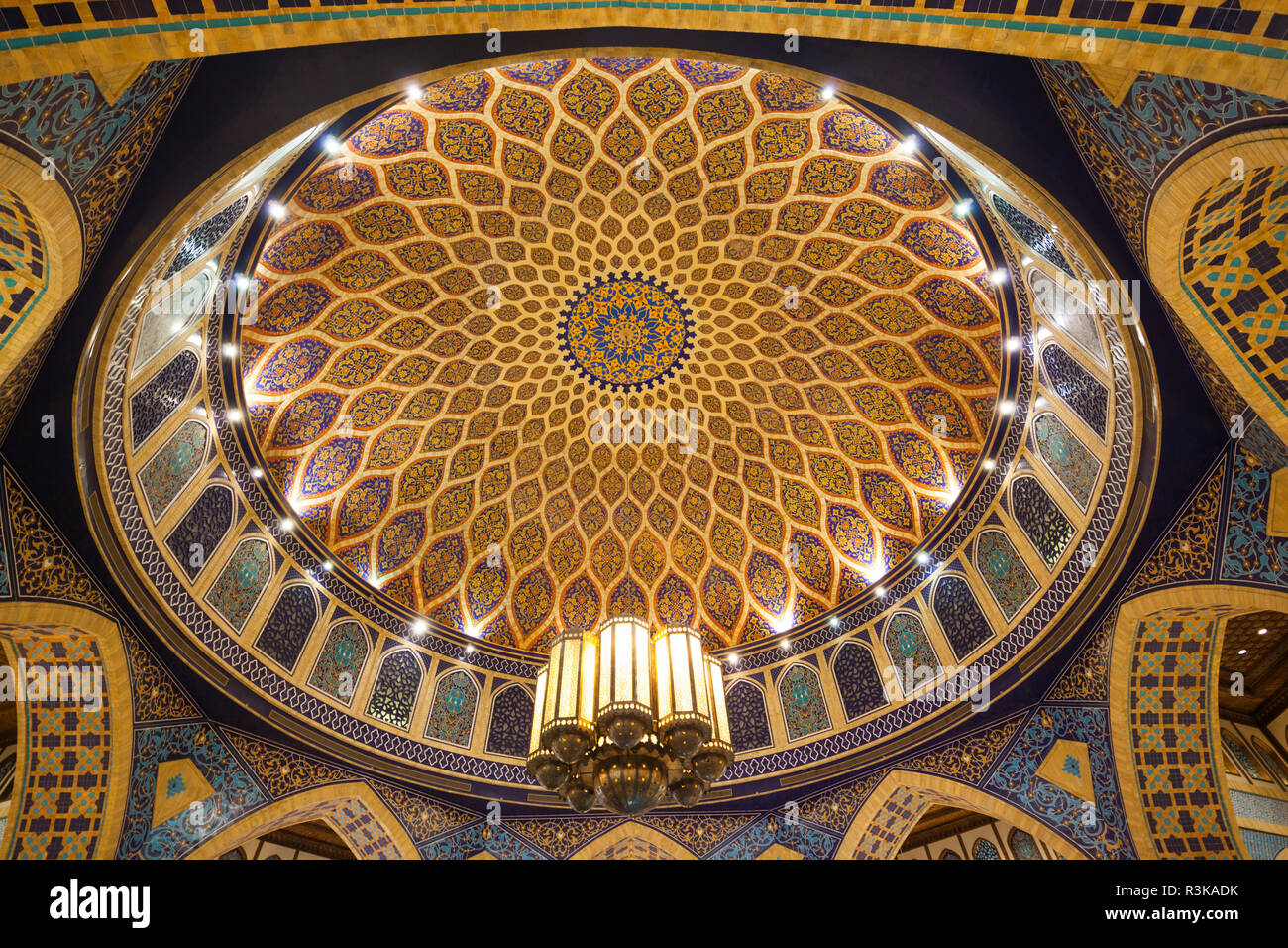 UAE, Western Dubai. Ibn Battuta Shopping Mall built with six courts ...