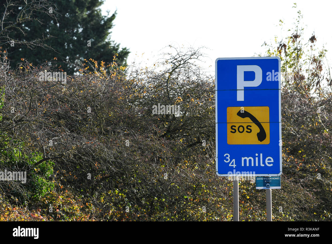 sos phone sign Stock Photo - Alamy