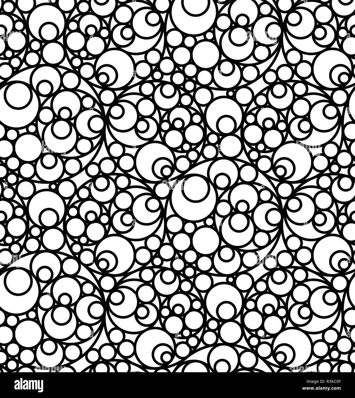 Round shapes bubbles modern repeating seamless texture tracery and ...