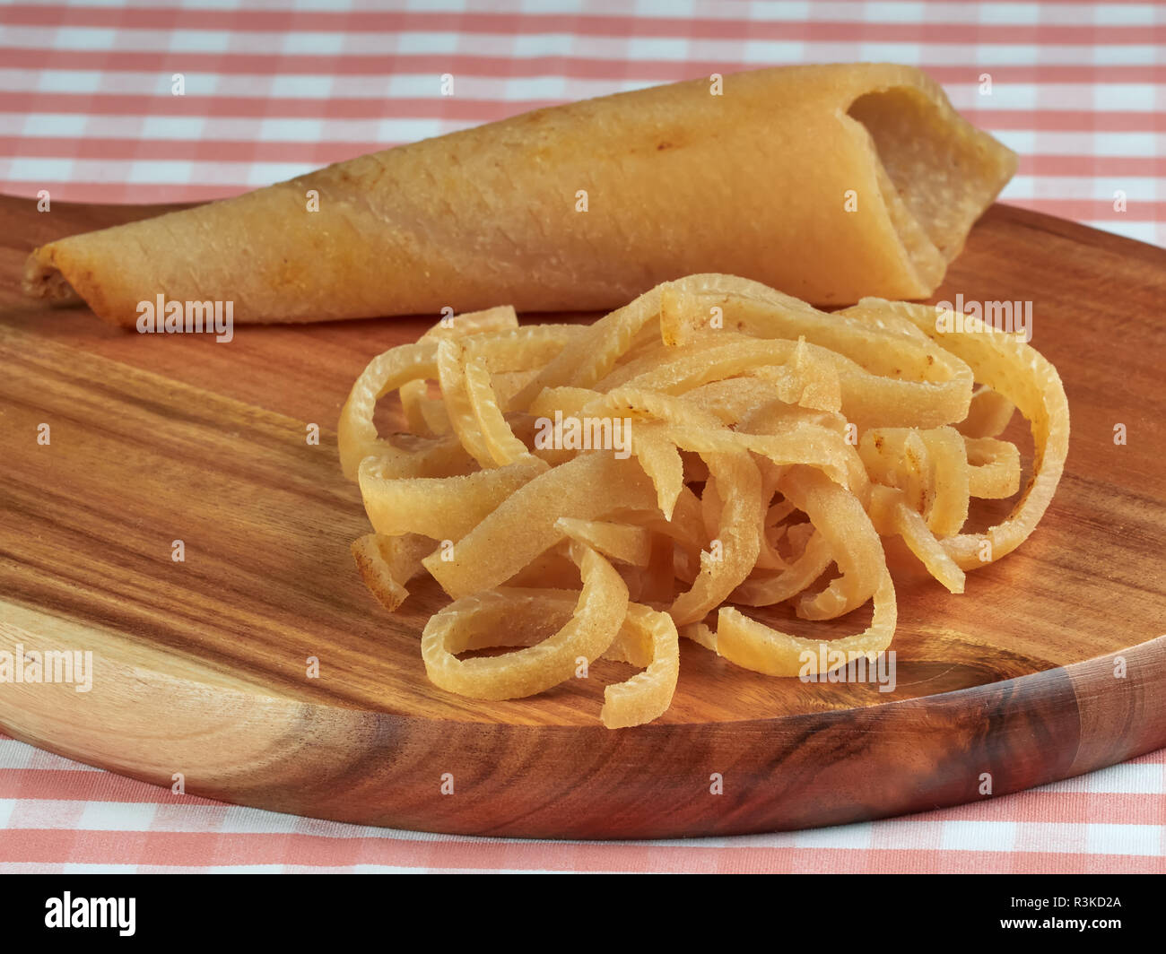 Salted pork rind (Romanian: Sorici) is a traditional romanian cuisine ...