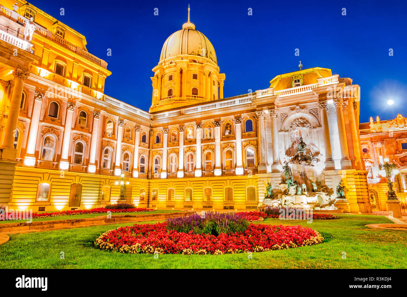 Budapest, Hungary. Buda Castle built on Castle Hill by Magyar kings ...