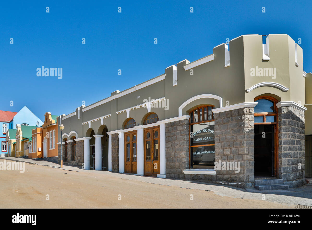 Africa, Namibia, Street in Luederitz Stock Photo - Alamy