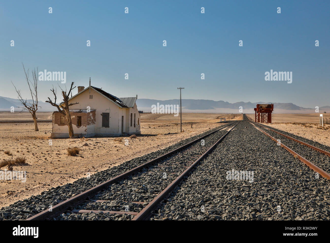 Africa, Namibia, Garub, Abandoned Railway Station Stock Photo - Alamy