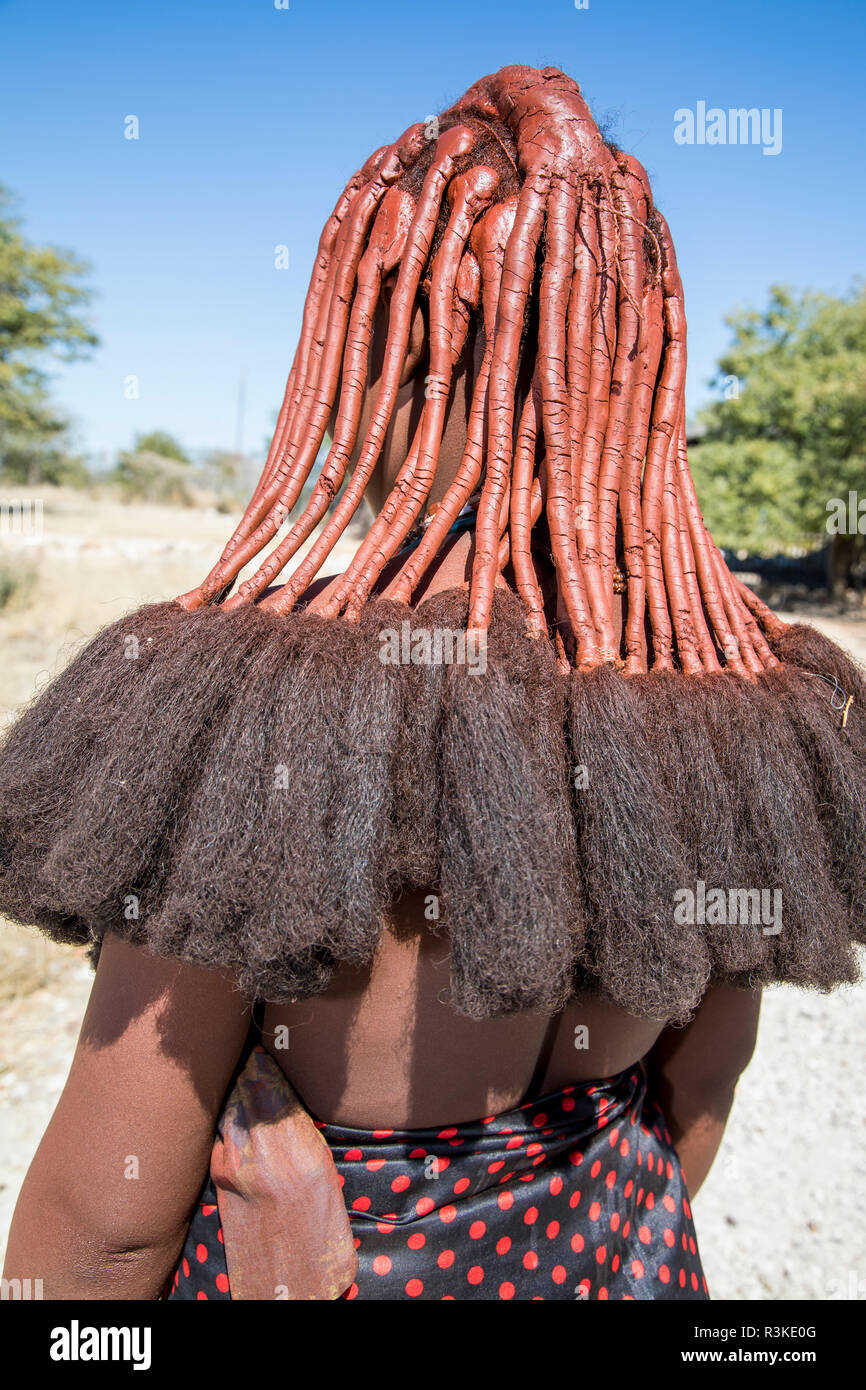 Africa, Namibia, Etosha National Park, Hair Decoration of a Woman of ...