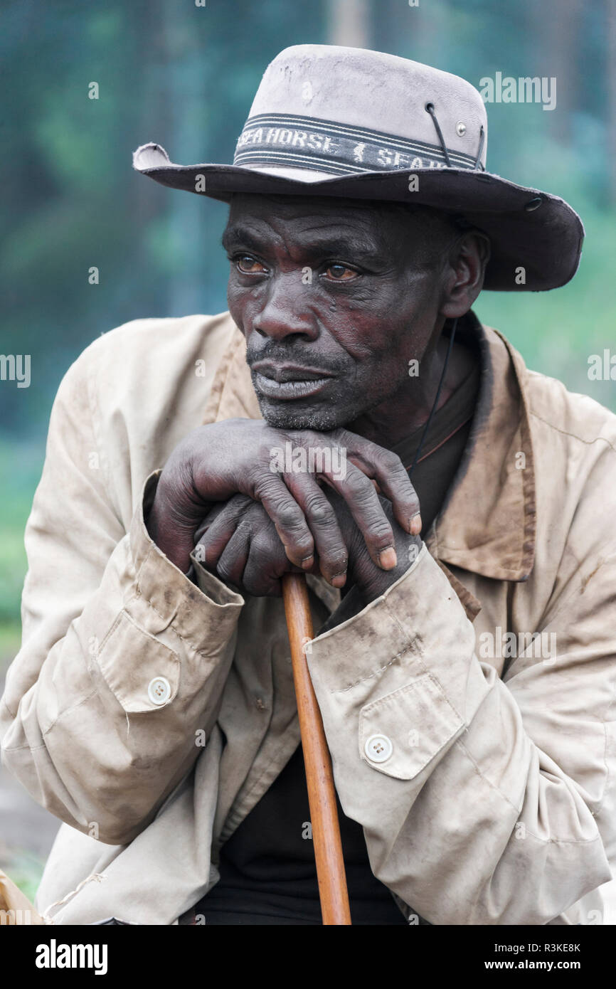 Africa, Rwanda, Ruhengeri. Portrait of a Rwandan man Stock Photo - Alamy