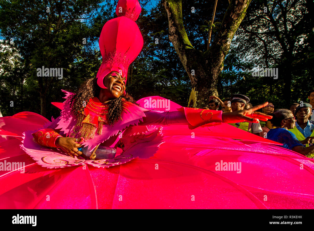 Caribbean participants in the International Carnival Seychelles, in ...
