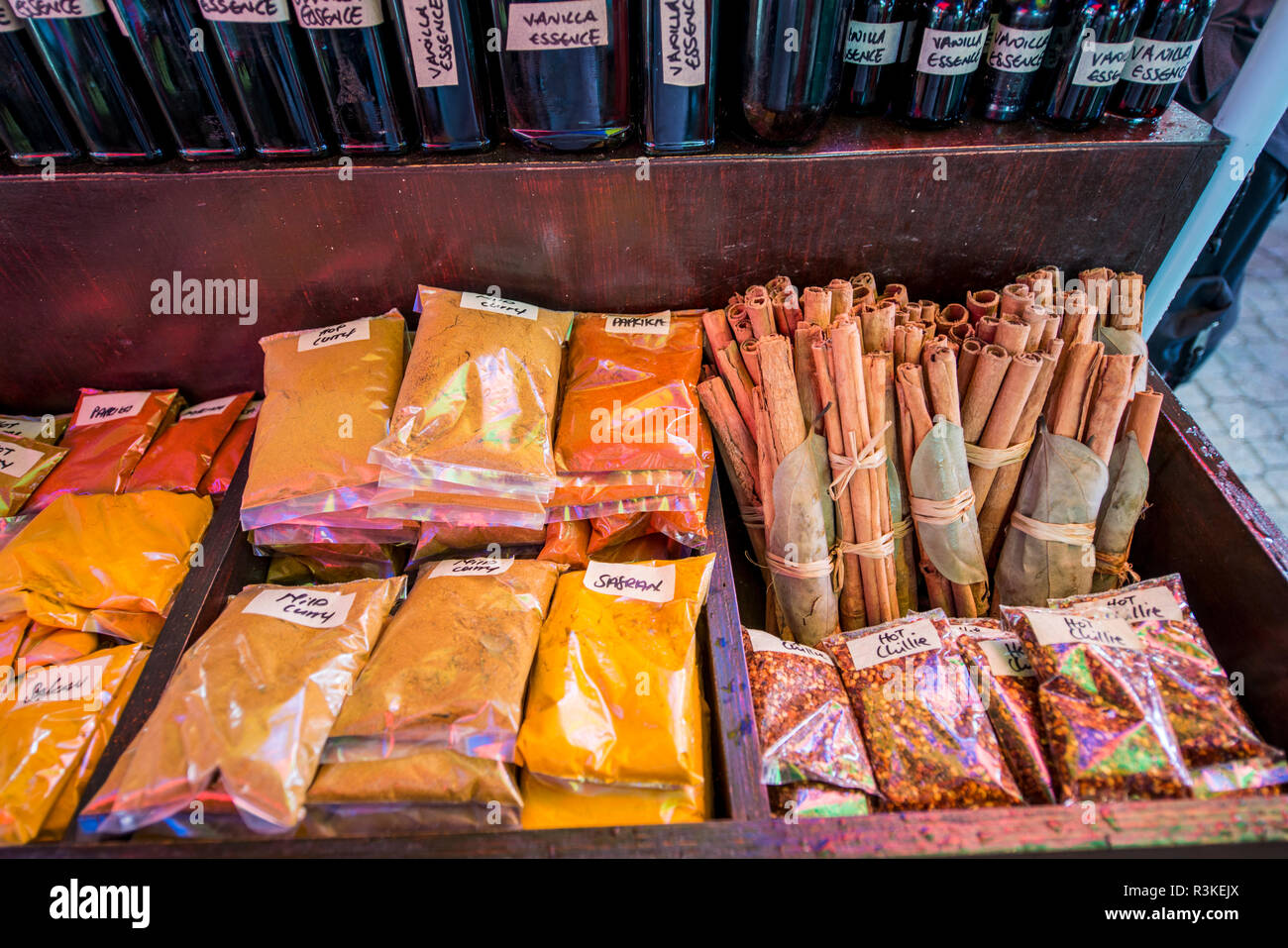 Spices at the Sir Selwyn Selwyn, Clarke Market, Victoria, Mahe ...
