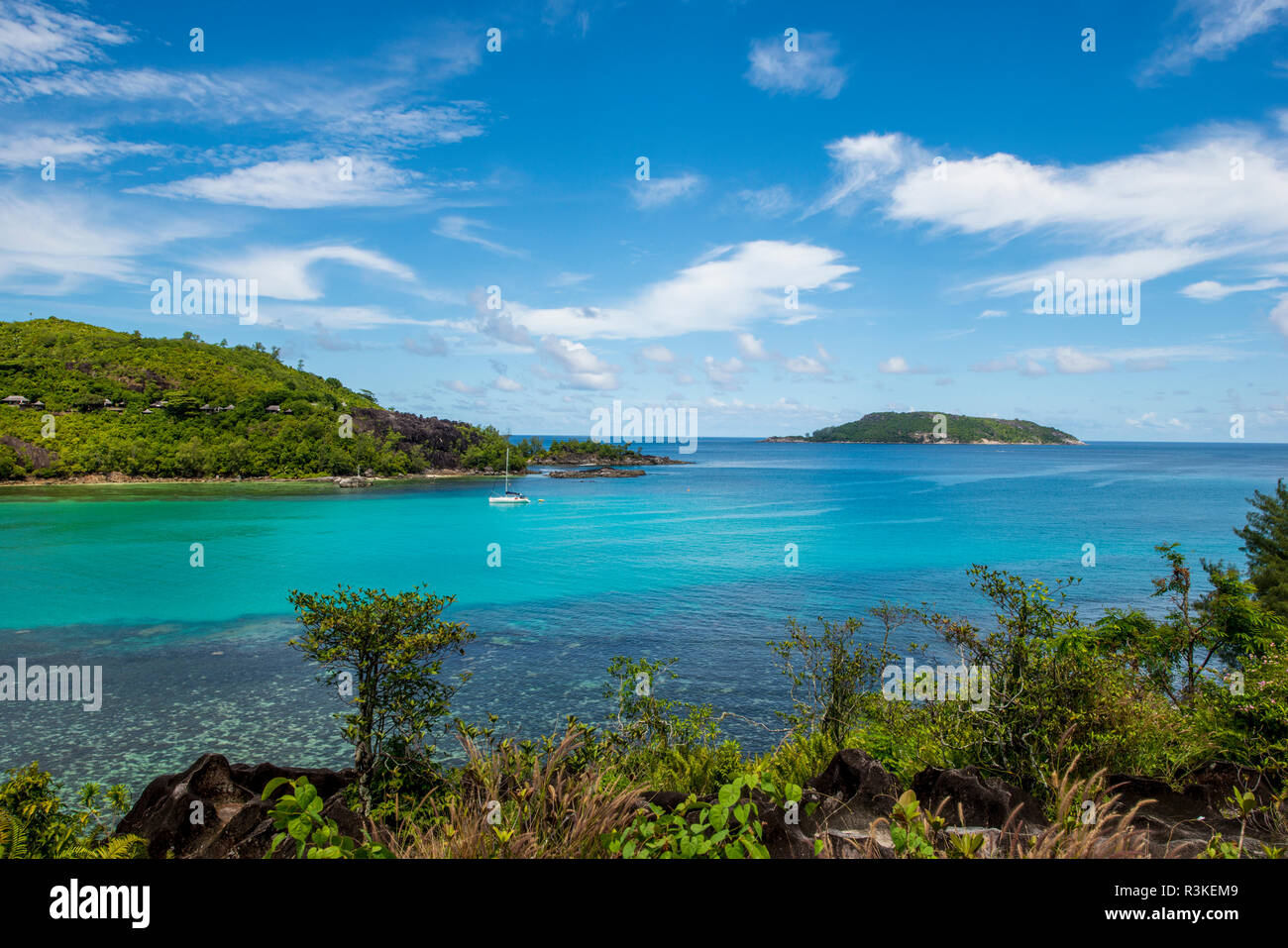 Port Launay beach, Port Launay marine Park, Mahe, Republic of ...