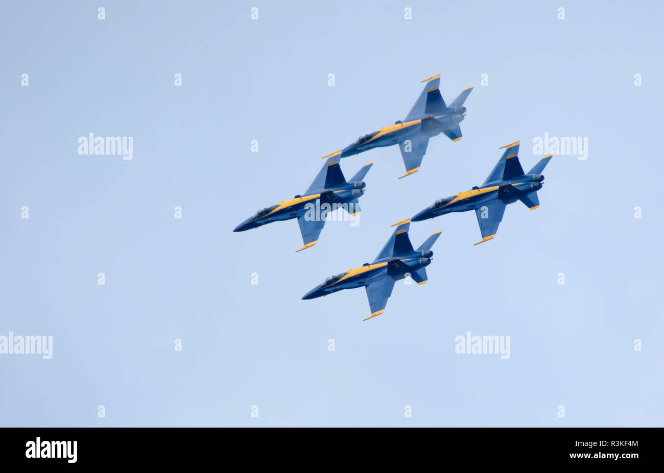 Washington State, Seattle. Blue Angels performing over Seattle Stock ...