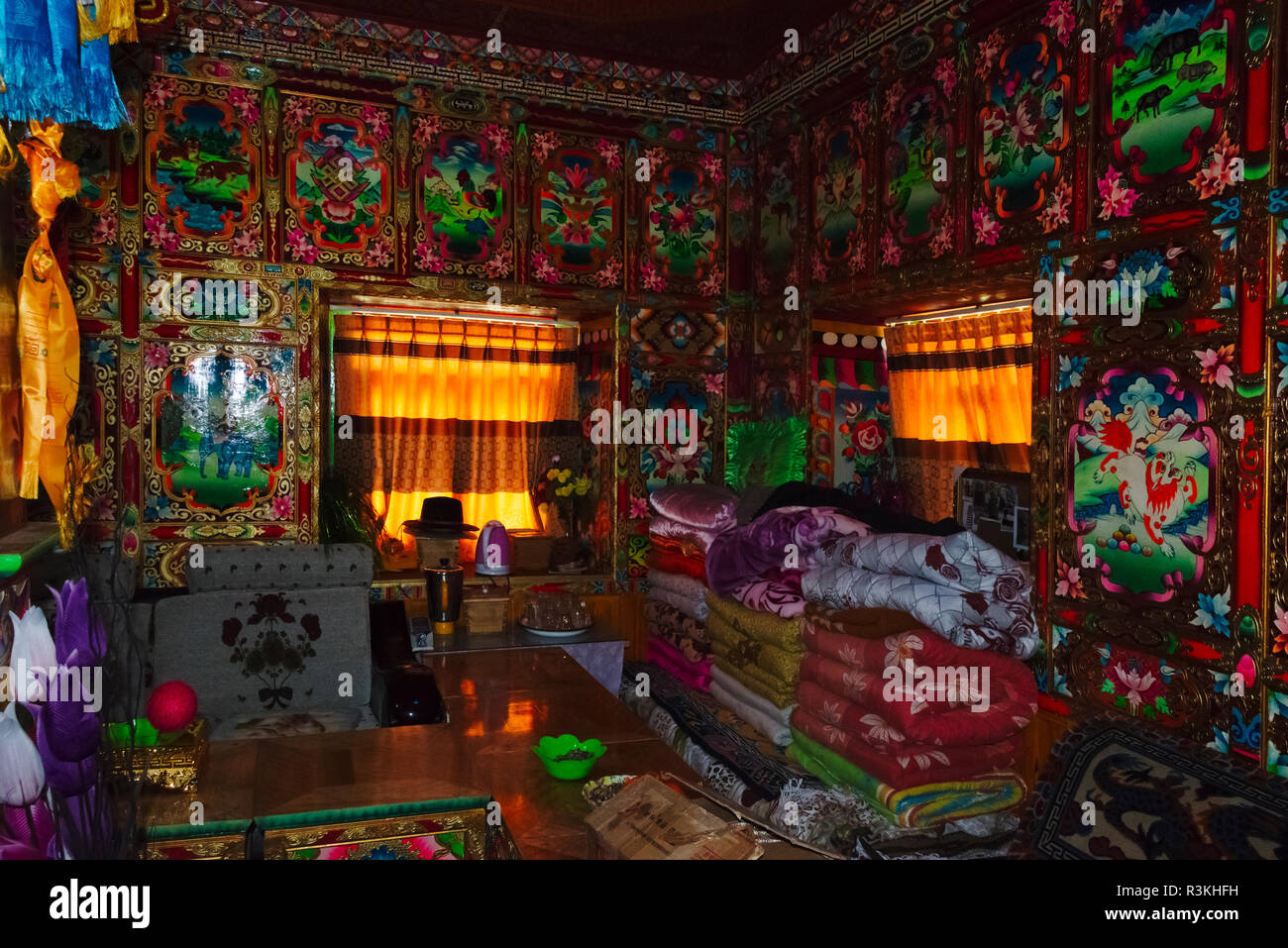 Tibetan house interior hi-res stock photography and images - Alamy