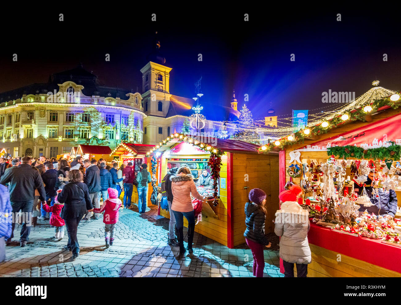 Sibiu, Romania - November 2017: Sibiu Christmas Market, largest in ...