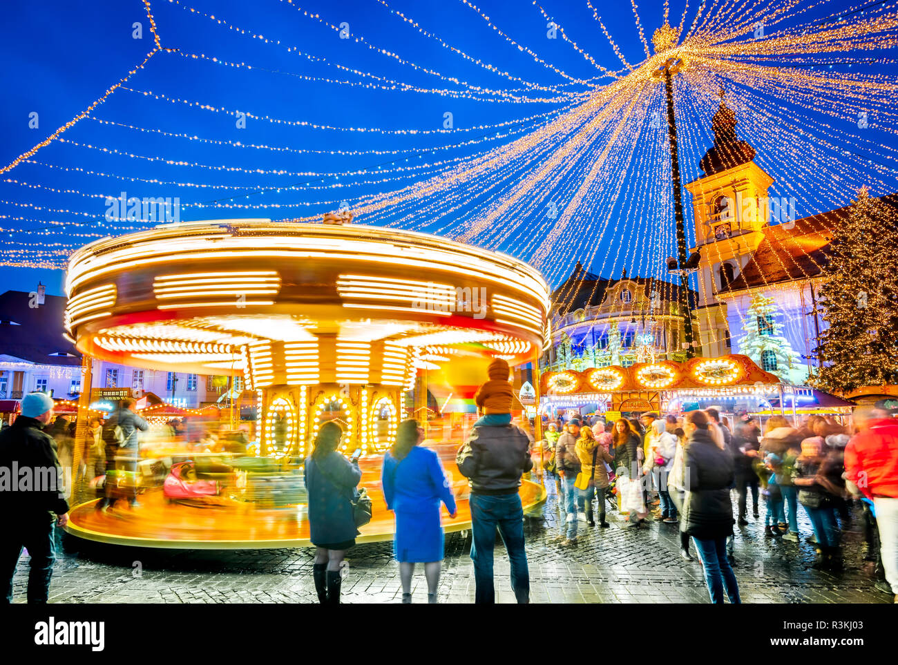 Sibiu, Romania - November 2017: Sibiu Christmas Market, largest in ...