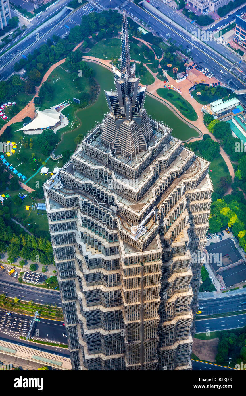 Jin Mao Tower Skyscraper Close Up Patterns and Designs Liujiashui ...
