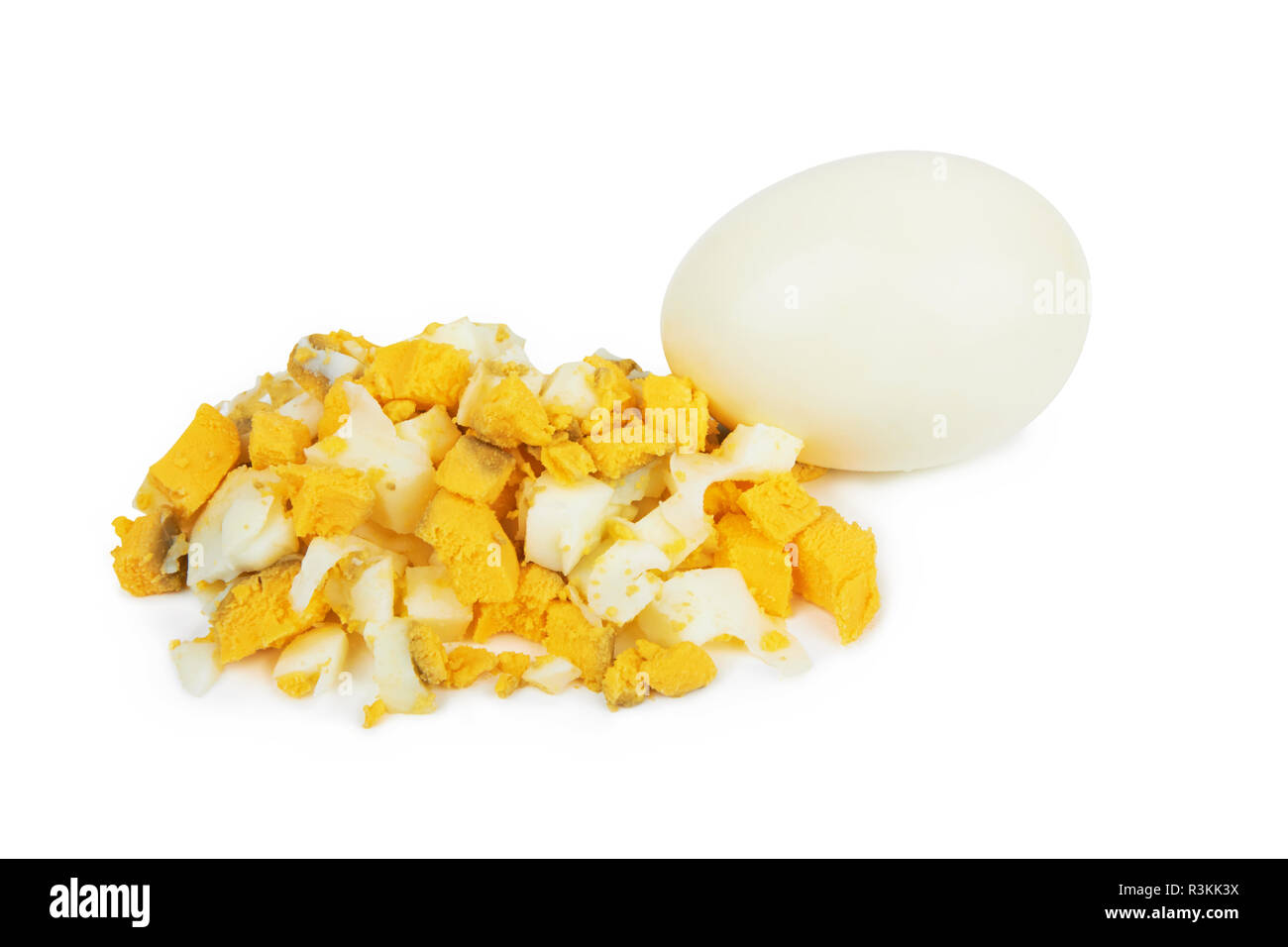 Shell boiled egg isolated on white background Stock Photo - Alamy