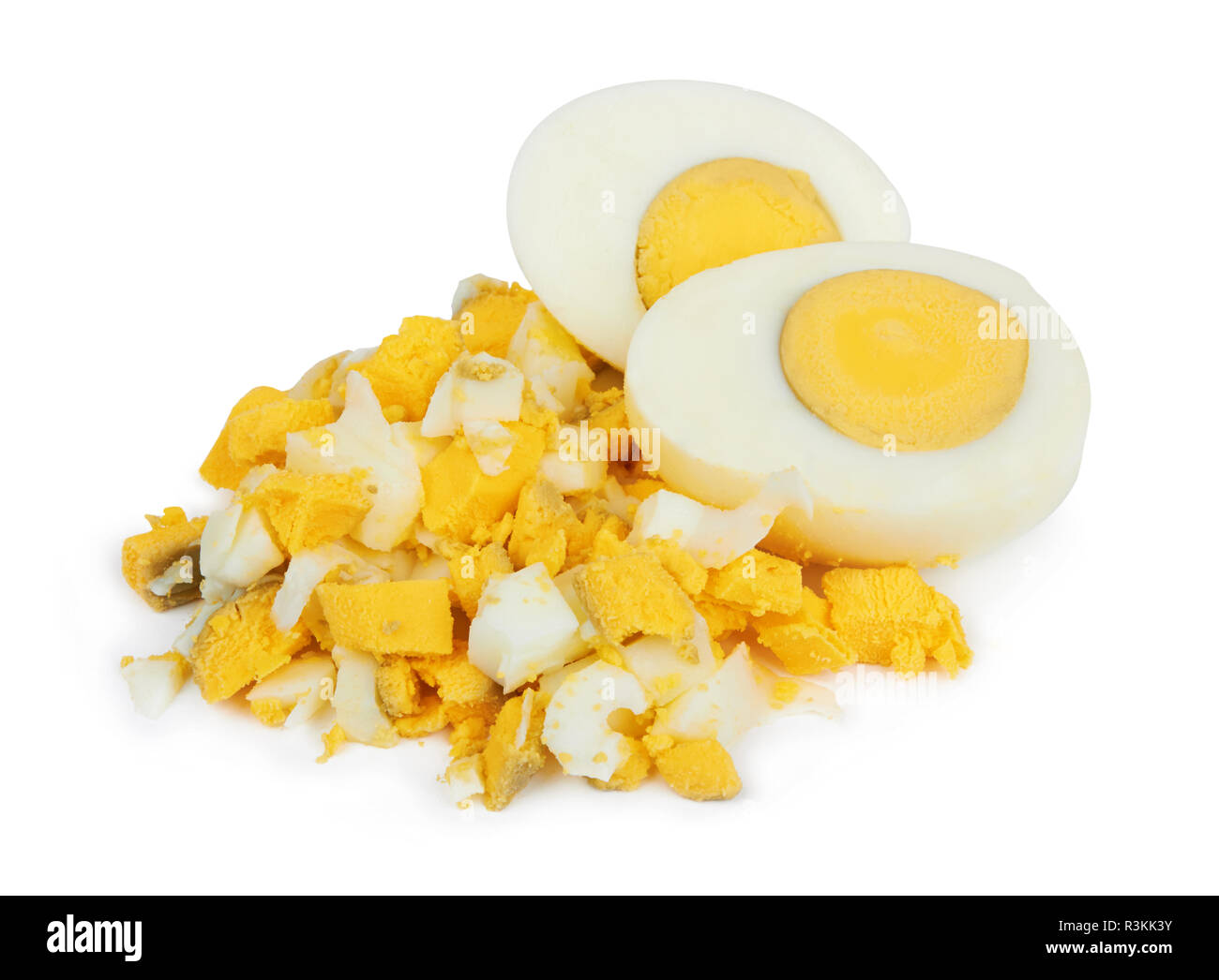 Shell boiled egg isolated on white background Stock Photo - Alamy