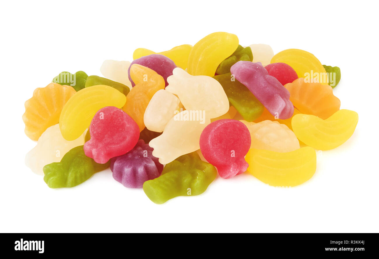 colorful neon gummy candies isolaten on white background Stock Photo ...